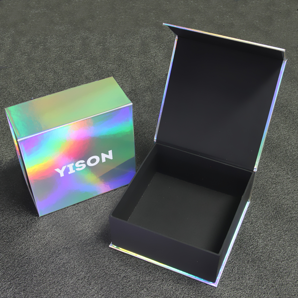 Customized Cardboard Magnetic Holographic Iridescent Paper Packaging ...