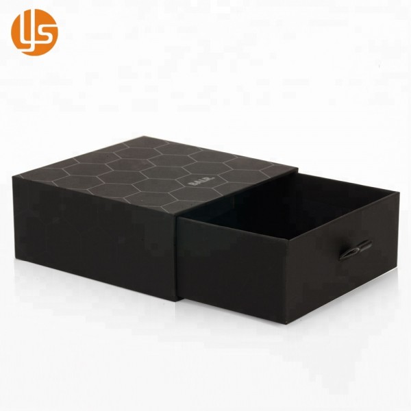2019 Design Luxury UV Black Drawer Style Custom Gift Packing Box ...